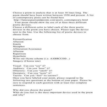 Poetry menu | DOCX