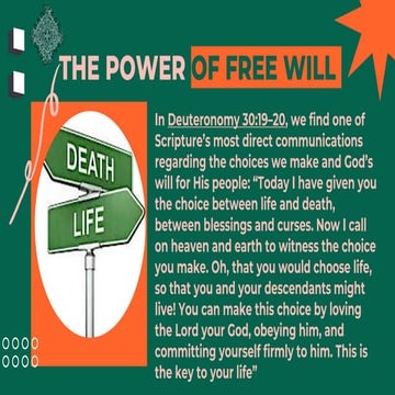 Choose Life over - Power of free will.pptx