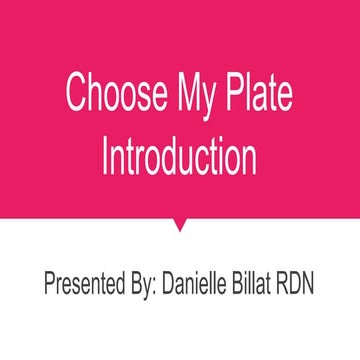 MyPlate Plan PowerPoint Presentation | PPTX