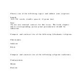 Choose one of the following topics and submit your response. | DOCX