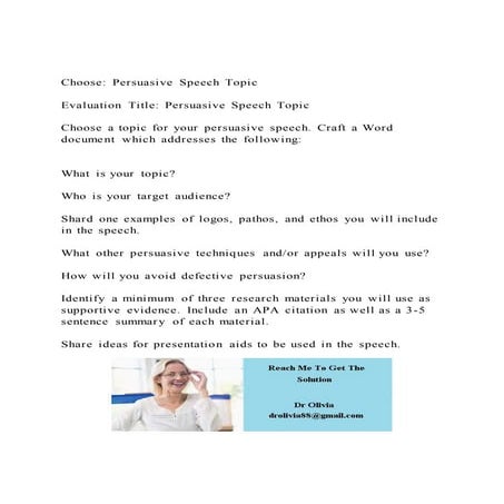 Choose Persuasive Speech TopicEvaluation Title Persuasive | DOCX