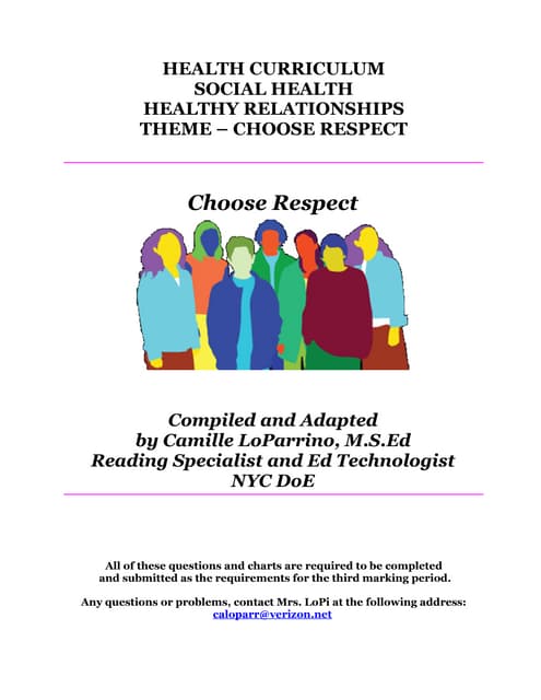 Choose respect booklet | DOC | Family and Relationships
