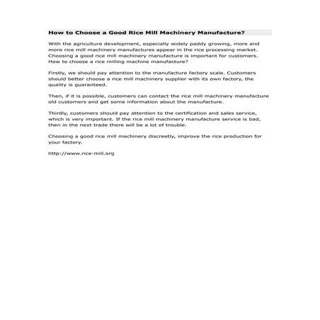 Sample rice processing mill business plan template | PDF