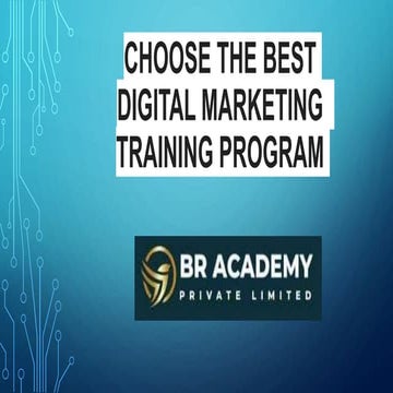 Choosing the Best Online Digital Marketing Certificate | PPTX