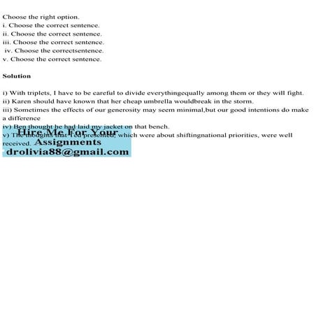 Choose the right option.i. Choose the correct sentence.ii. Choos.pdf