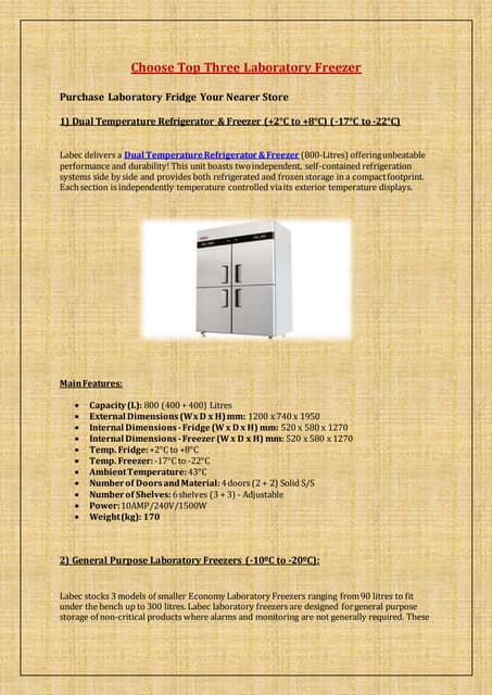 Laboratory-Refrigerator | PDF