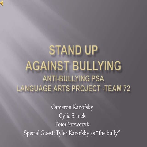 Anti-Bullying PSA - Collaborative Project | PPTX