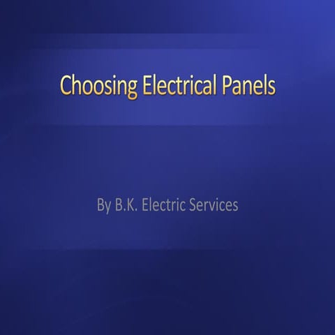 Choosing Electrical Panels | PDF
