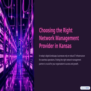 How to Choose the Best Network Management Provider in Kansas | PPTX