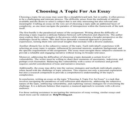 Choosing A Topic For An Essay.pdf