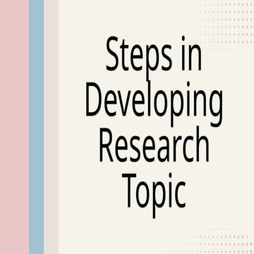 Choosing Research Topic for Grade 12 SHS | PPTX