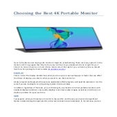 Choosing The Best 4K Portable Monitor