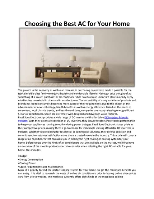 Types of air conditioning systems | PPTX | Home Appliances | Home & Garden