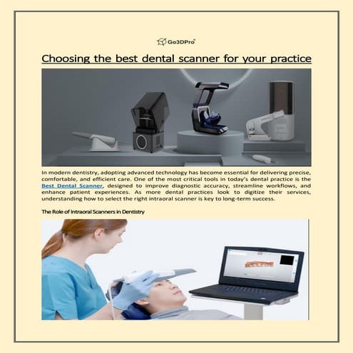 Choosing the best dental scanner for your practice | PDF