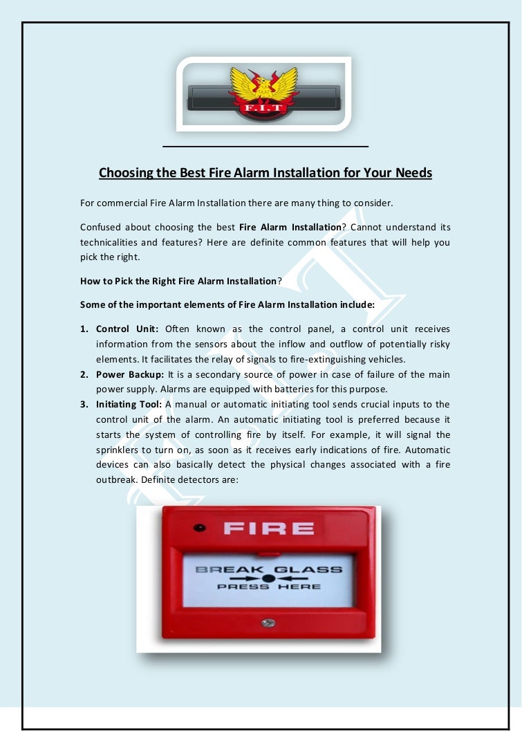 Choosing The Best Fire Alarm Installation For Your Needs