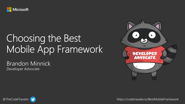 Choosing The Best Mobile App Framework Ppt