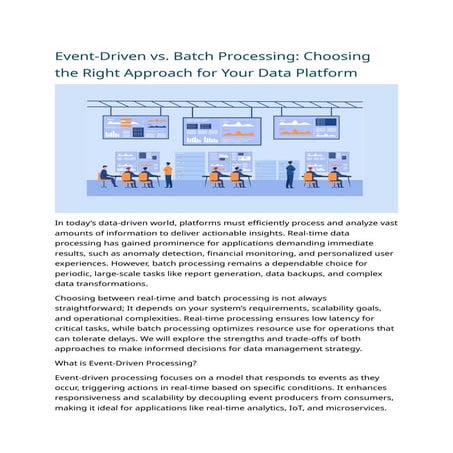 Event-Driven vs. Batch Processing: Choosing the Right Approach for Your ...