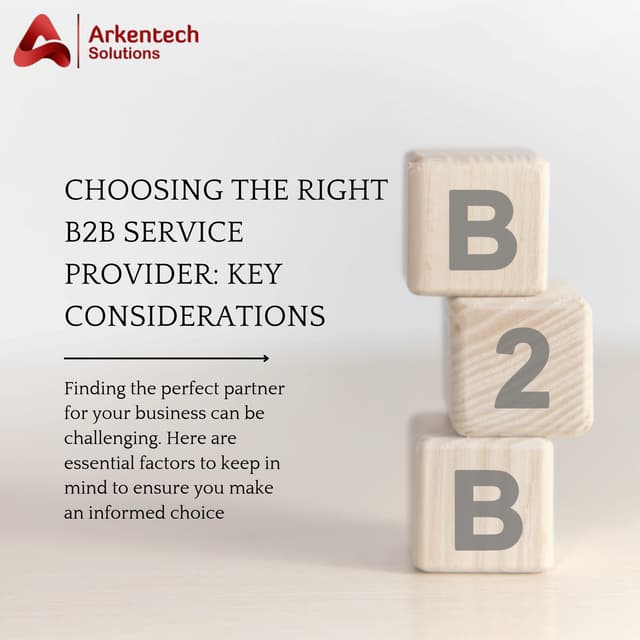 How to Choose the Right B2B Service Provider: A Complete Guide | PDF