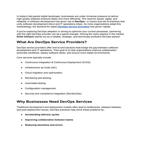 Choosing the Right DevOps Service Provider_ Why Drish Infotech Stands Out.pdf