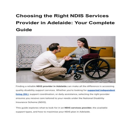 Choosing the Right NDIS Services Provider in Adelaide_ Your Complete ...