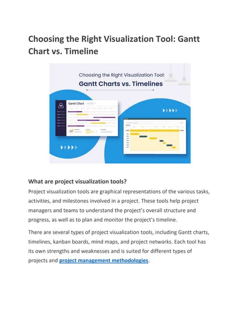 Choosing the Right Visualization Tool- Gantt Chart vs. Timeline ... Choosing the Right Visualization Tool- Gantt Chart vs. Timeline ...