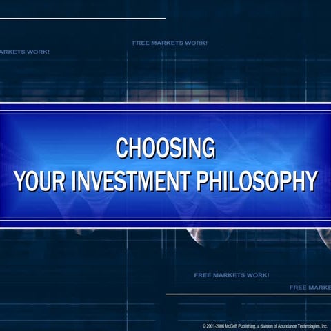 Choosing Your Investment Philosophy | PPT