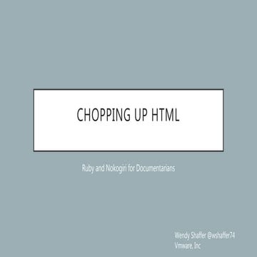 Chopping up HTML | PPTX