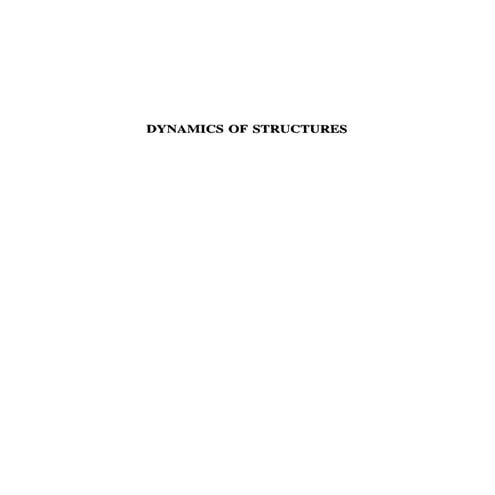 Chopra dynamics of-structures-theory_and_applications_to_earthquake_engineering | PDF