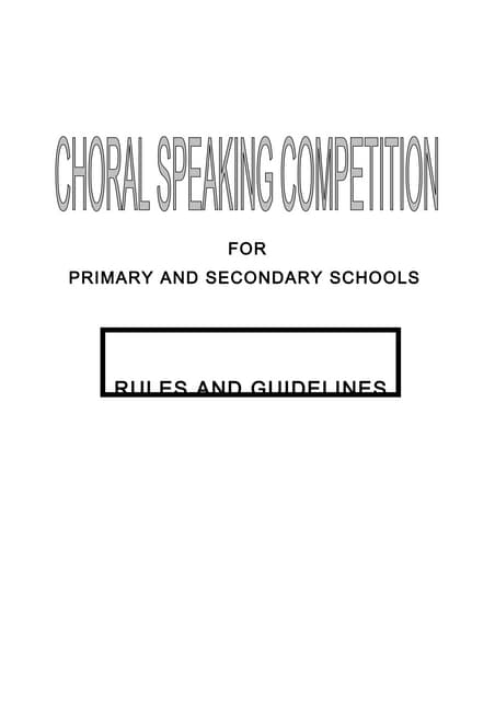 Types of choral speaking arrangement | PPTX