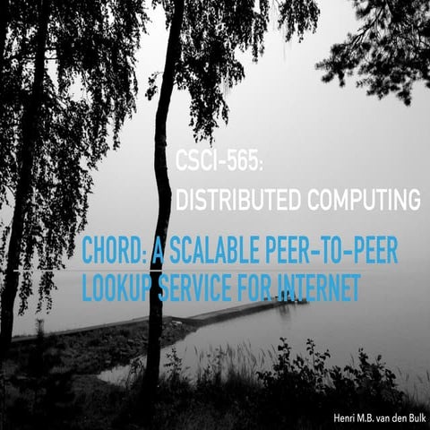 Chord A Scalable Peer To Peer Lookup Service For Internet Applications Pdf