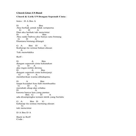 Chord gitar u9 bandhvh | DOC