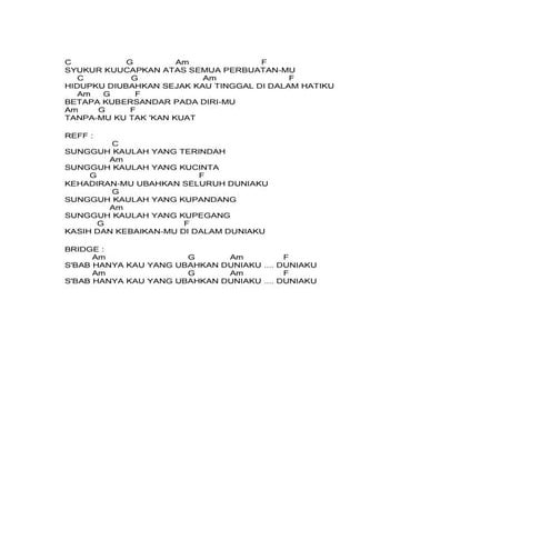 Chord lagu rohani | PDF