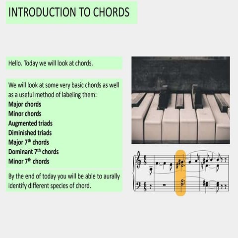 Introduction to Keyboard Chords | PPTX