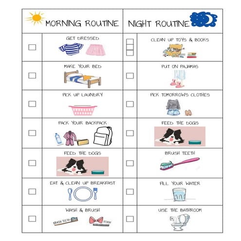 Chore routine chart | PDF