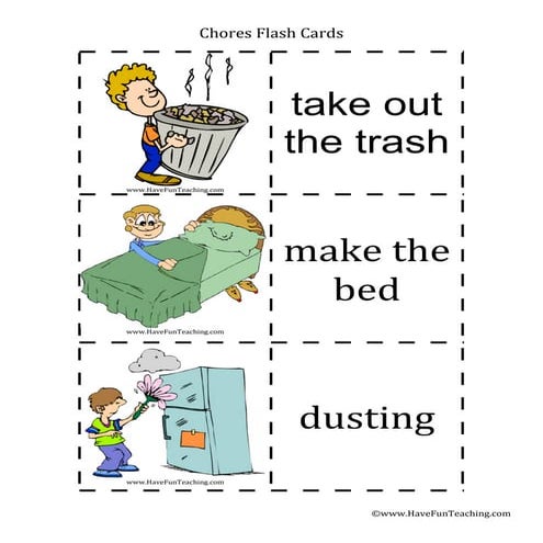 Chores flash-cards | PDF