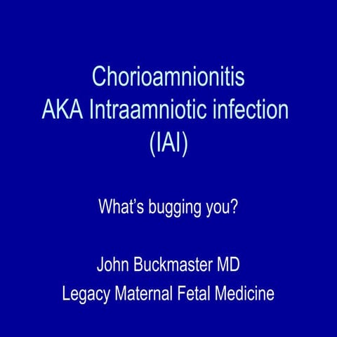 Chorio | PPT | Pregnancy | Reproductive Health