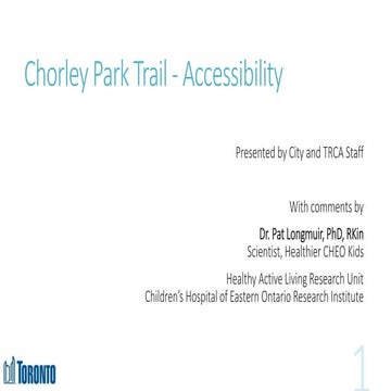 Chorley Park Trail Connection - Accessibility | PPTX
