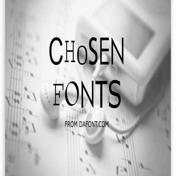 CHOSEN FONT IDEAS. | PPTX