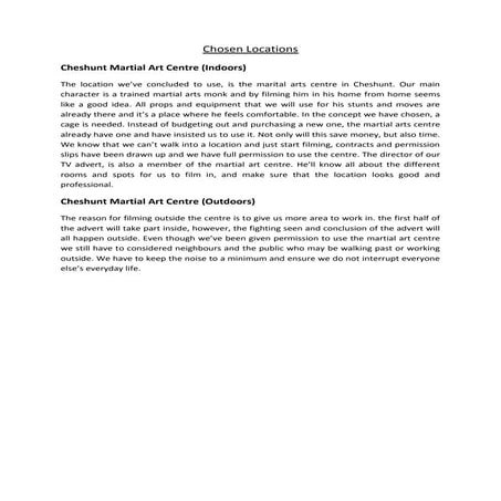 Chosen locations | DOCX