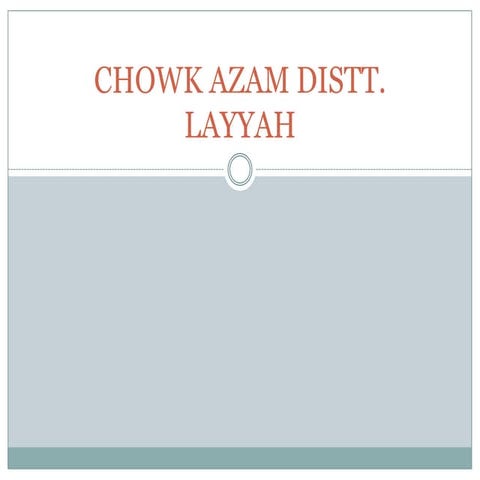 Chowk azam city in glance By SHAHID ABBAS KAHLON | PPTX