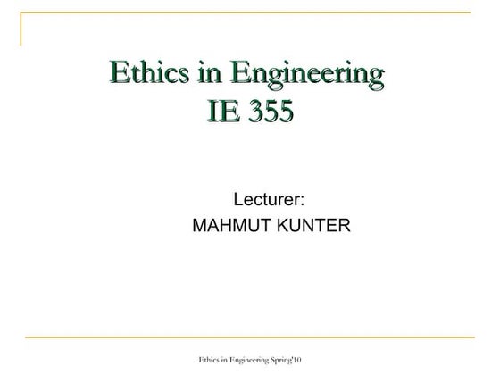 Ethics Engineering | PPTX | Civil Engineering Industry | Industries