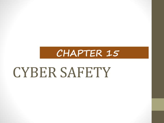 Presentation on cyber safety | PPTX