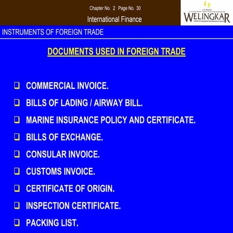 Instruments of Foreign Trade | PDF