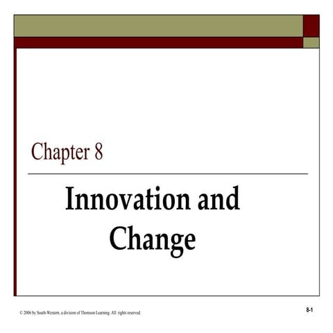 contemporary management Chp08 innvovation and change .ppt