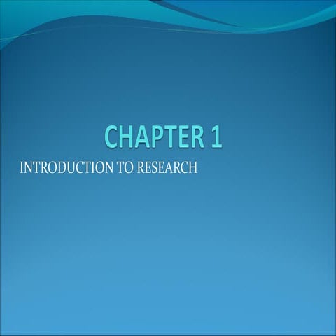 Introduction to research | PPT