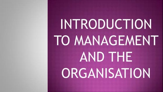Organization and management | PDF