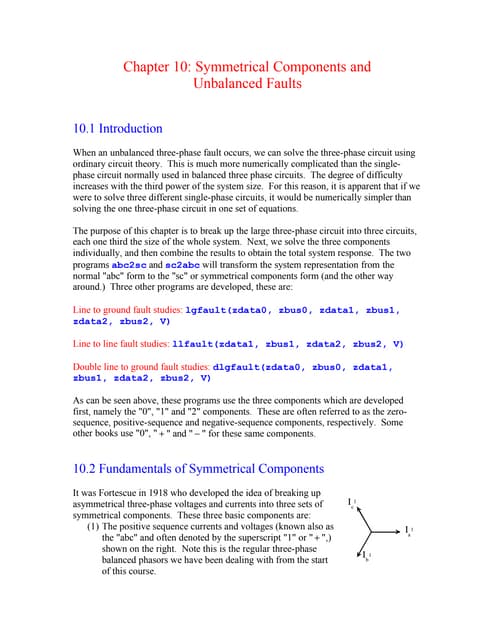 Unsymmetrical Fault Analysis Pptx Physics Science
