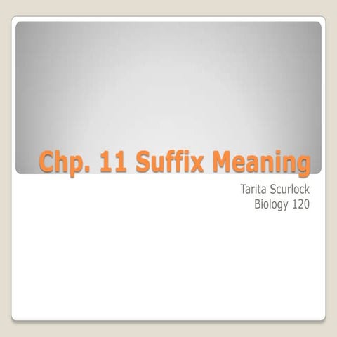 Chp 11 suffix | PPTX