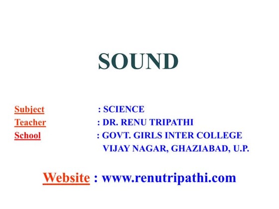 class 8 sound | PPT