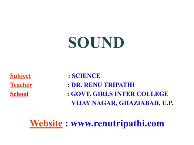 class 8 sound | PPT